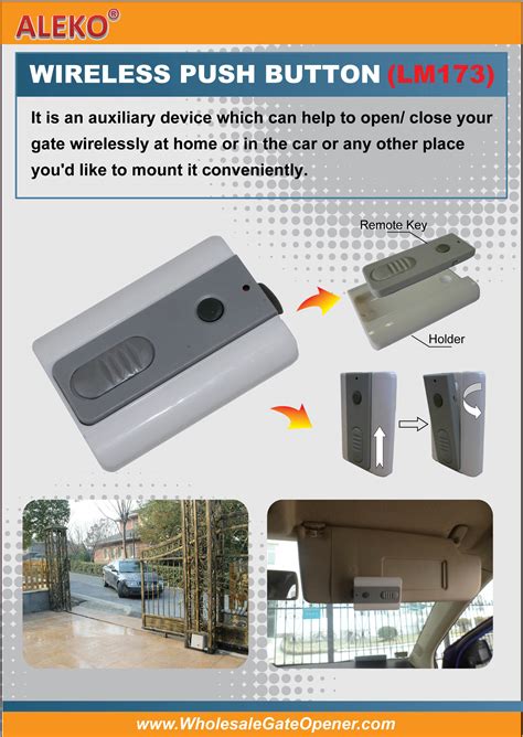 ALEKO LM173 Wireless Push Button For Gate Openers