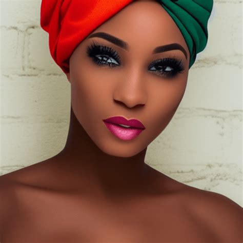 African Light Skinned Women With Headwrap In Multiple Colors · Creative