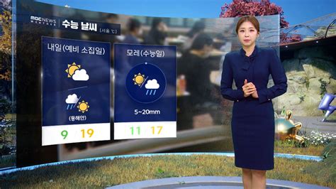 날씨 수능일도 포근‥퇴실 시간 무렵엔 비