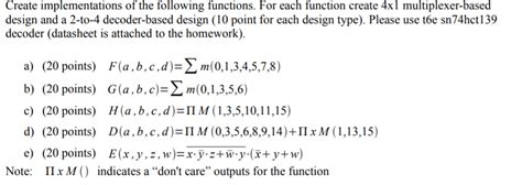 Solved Create Implementations Of The Following Functions