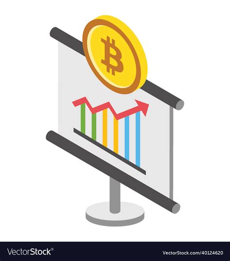 Bitcoin Graph Royalty Free Vector Image Vectorstock