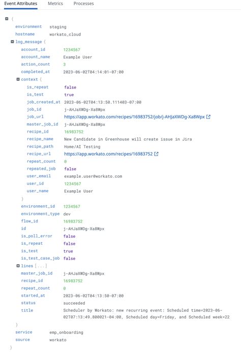 Audit Log Streaming Custom Log Messages Workato Docs