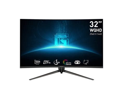 MSI Optix G32CQ5P VA Curved Gaming Monitor 31" QHD 2560x1440 170Hz ...