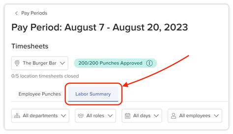 Labor Summary 7shifts