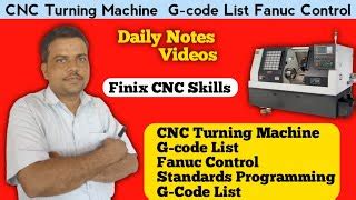 Cnc Turning Machine G Code List Fanuc Control Cnc M Doovi