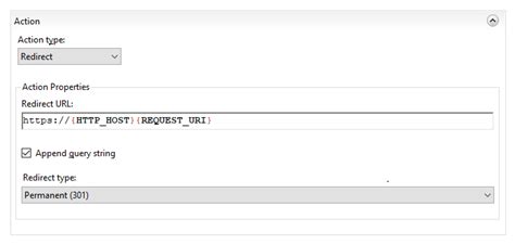 setting up an redirect in iis server knowledge base