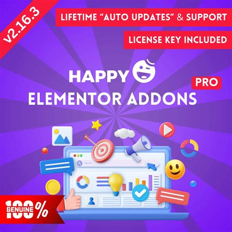 Licensed V330 Happy Elementor Addons Pro Woodev