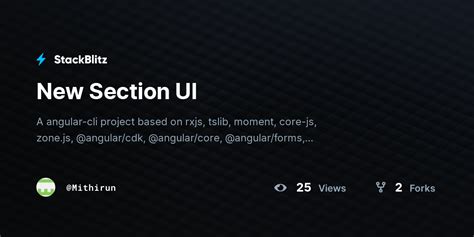 New Section Ui Stackblitz