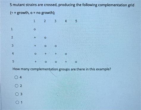 solved 5 mutant strains are crossed producing the following