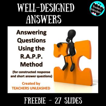 R A P P Method Constructed Response PowerPoint Lesson By Teachers Unleashed