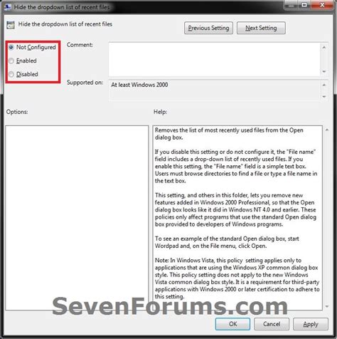 Common Dialog Boxes Enable Or Disable Dropdown List Of Recent Files