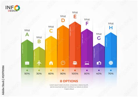 Column Chart Infographic Template With 8 Options The Elements Of This