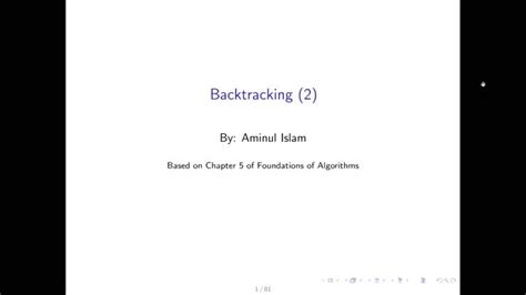 Backtracking 2