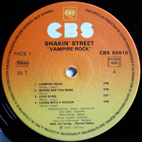Johnkatsmc5 Shakin Street Vampire Rock 1978 France Hard Rockheavy