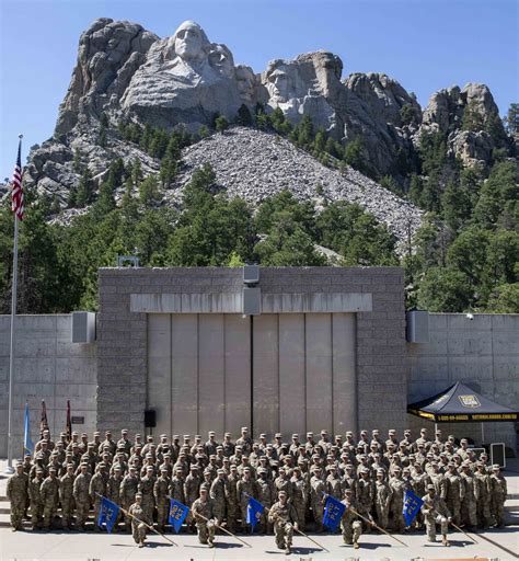 U S Army National Guard Ocs Graduation Ceremony Held At Mt Rushmore