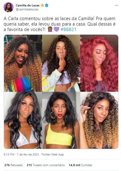 Bbb21 Novo Visual Camilla De Lucas Tira Tranças E Surpreende Brothers