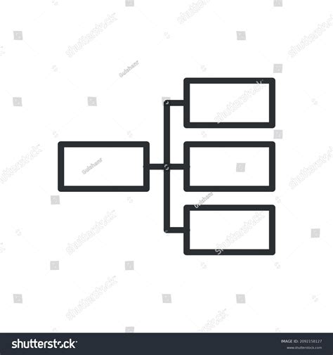 Hierarchical Structure Icon Vector Hierarchy Sign Stock Vector Royalty Free
