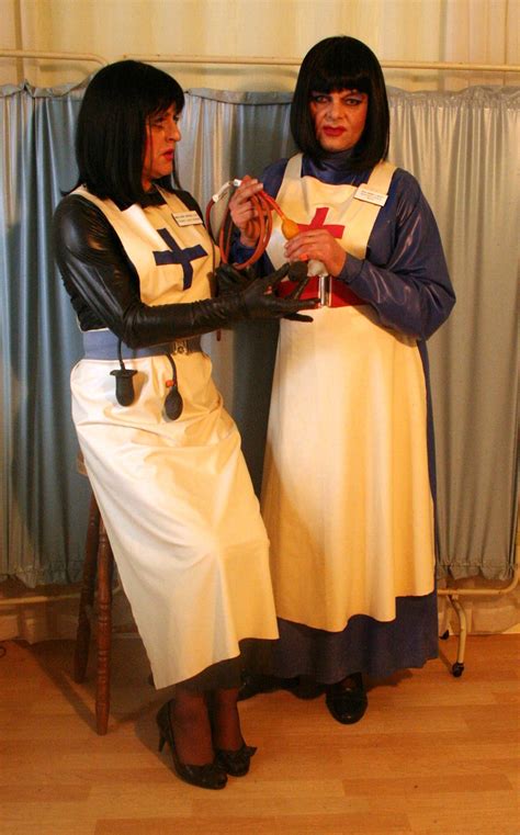 Rubber Nurses Latex Pvc Apron Rubber Doll T Dress Nurse Uniform