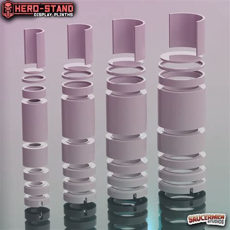 Modular Display Plinths And Diorams For Miniatures And Wargame Squads Blank Round Etsy