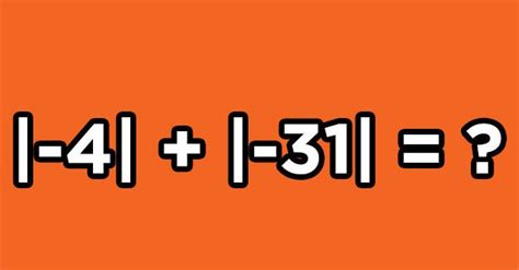 Absolute Value Math Quiz