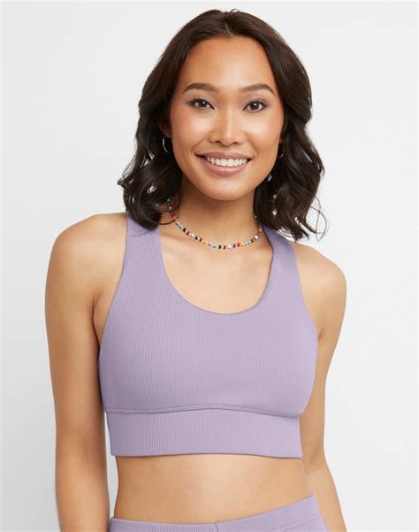 Hanes Womens Longline Racerback Sports Bra Moderate Support Hanes