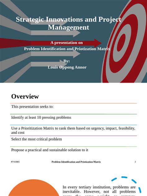Strategic Innovation And Project Management Priotization Matrix Pdf