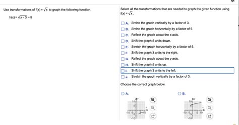 solved use transformations of f x vx to graph the