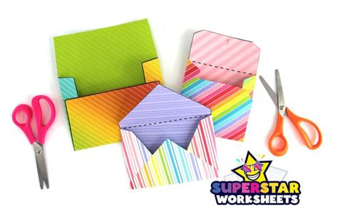 Envelope Template Superstar Worksheets