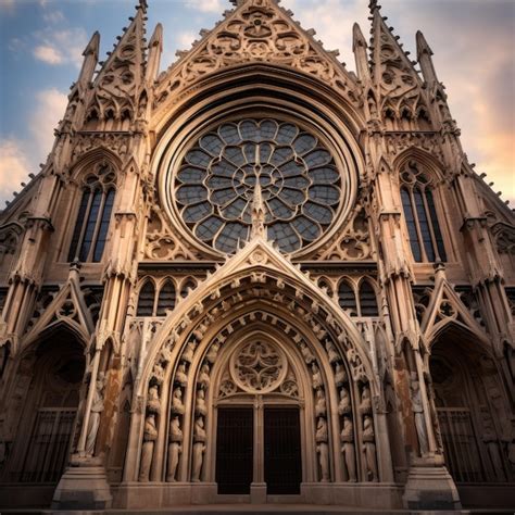 Premium Ai Image Gothic Cathedral Facade