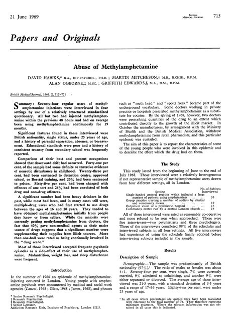 Abuse Of Methylamphetamine Pmc