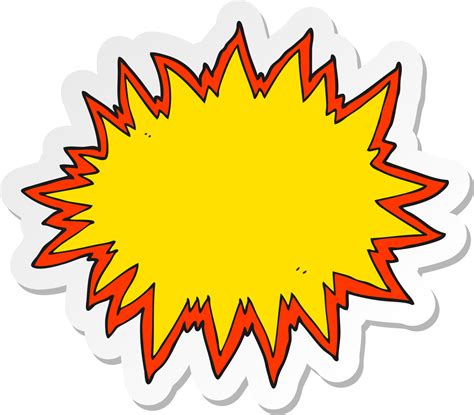 pegatina de un signo de explosión de dibujos animados 45259382 PNG