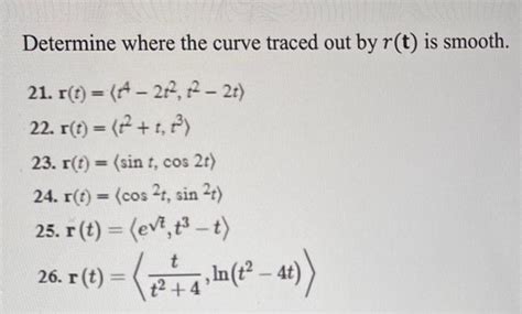 Solved Determine Where The Curve Traced Out By Rt Is
