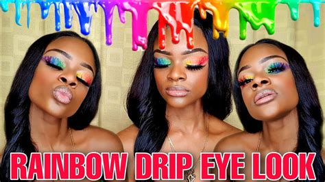 IT S MY BIRTHDAY RAINBOW DRIP MAKEUP LOOK YouTube