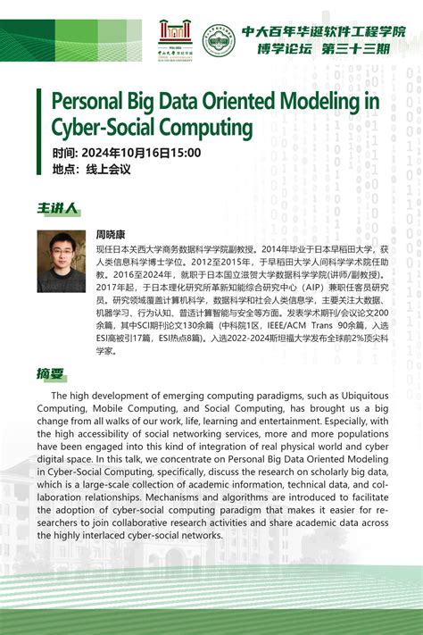 Personal Big Data Oriented Modeling In Cyber Social Computing