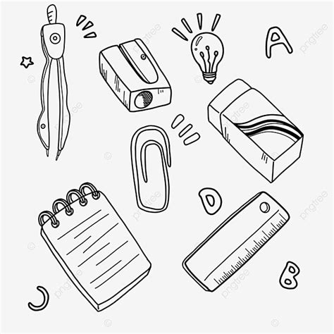 검은 만화 일러스트 손으로 그려진 편지지 메모 검은 손으로 그린 문방구 Png 일러스트 및 Psd 이미지 무료 다운로드 Pngtree