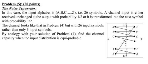 Solved Problem 5 20 Points The Noisy Typewriter In