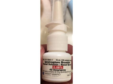 West Ward Ipratropium Bromide Nasal Solutionspray 006 15 Ml