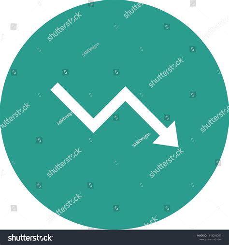 Chart Crisis Fall Icon Vector Image Stock Vector Royalty Free