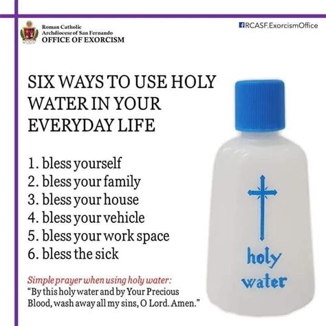 Six Ways To Use Holy Water In Your Everyday Life മംഗള വാർത്ത