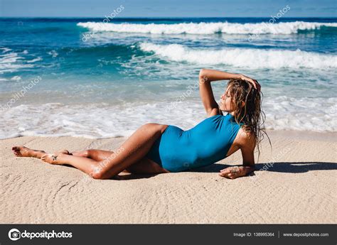 Woman Lying On Beach Free Photo Girl Lying At The Beach