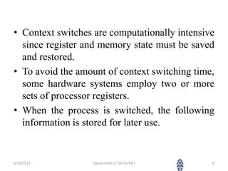 CS PC Operating System Lec Context Switching Pptx