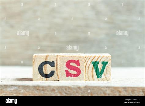 Alphabet Letter Block In Word Csv Abbreviation Of Computer System Validation Or Comma Separated