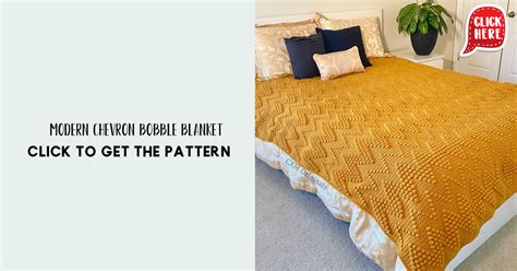 Modern Chevron Bobble Blanket Share A Pattern