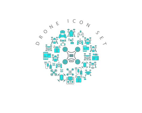 Drone Icon Set Design On White Background 10740468 Vector Art At Vecteezy