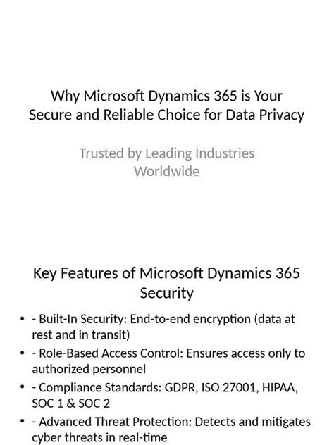 Dynamics365 Security Presentation Pdf Computer Security Security