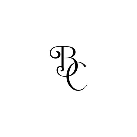 El diseño del logotipo BC monograma letra texto nombre símbolo monocromático logotipo alfabeto