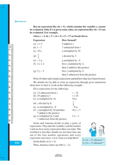 NCERT Book Class 6 Maths Chapter 11 Algebra PDF AglaSem