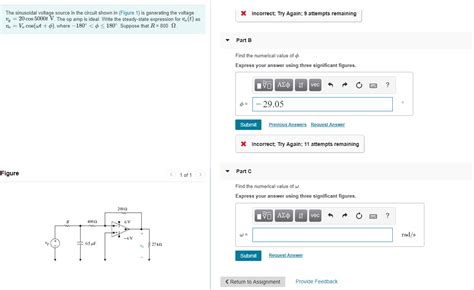 Solved The Sinusoidal Voltage Source In The Circuit Shown In