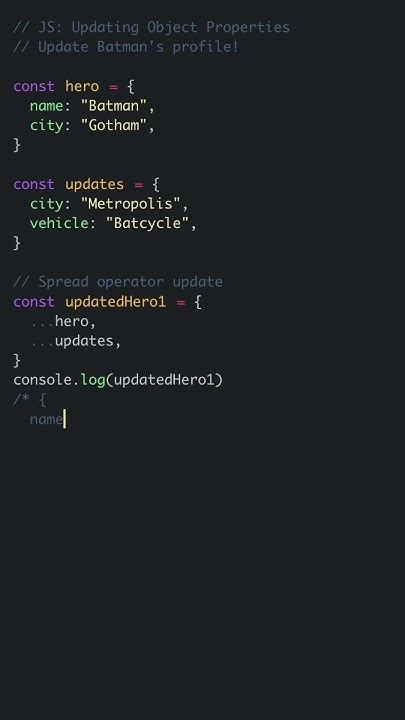 Js Example Updating Object Properties Youtube