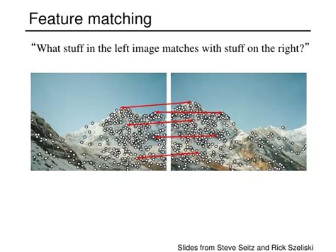 Ppt Feature Matching Powerpoint Presentation Free Download Id9298633